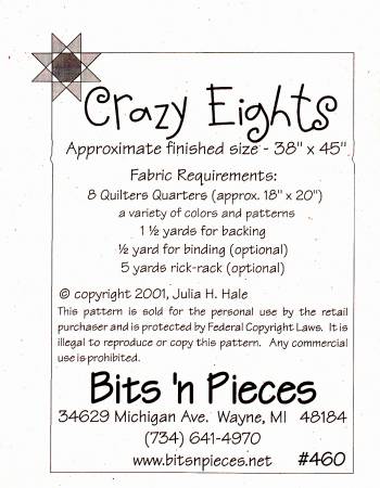 Crazy Eights - pattern – Little Quilt Store