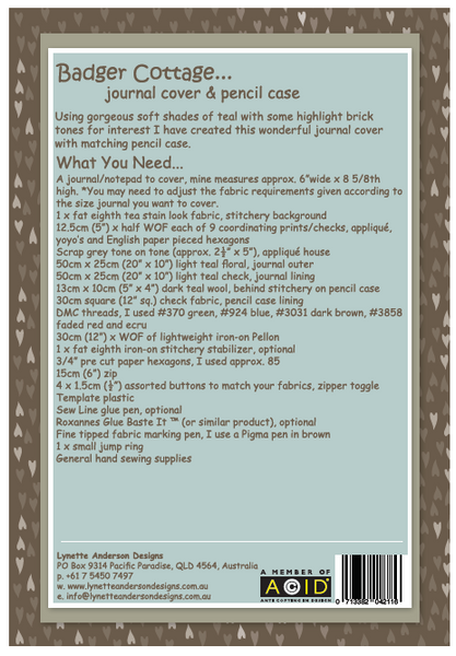 Badger Cottage - downloadable pattern – Little Quilt Store